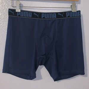 Puma | Underwear & Socks | Puma Navy Blue Elastic Waist Boxer Briefs ...